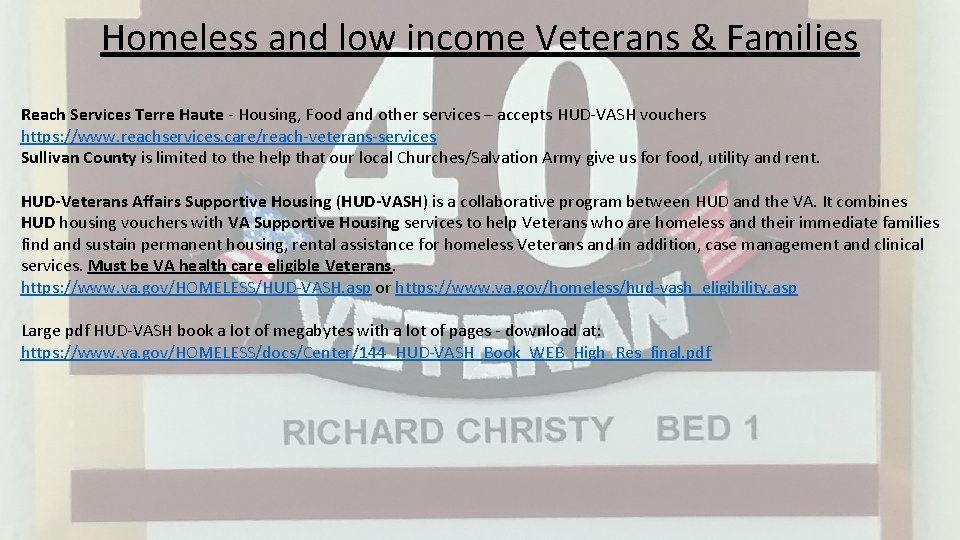 Welcome to the VA Benefits Seminar for Veterans