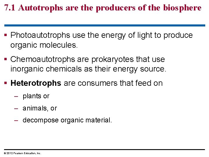 Chapter 7 Photosynthesis Using Light to Make Food