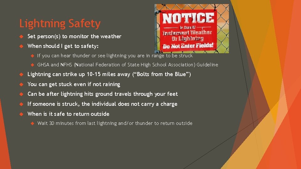 Emergency Action Plans Lightning Safety By Andrew Johnson