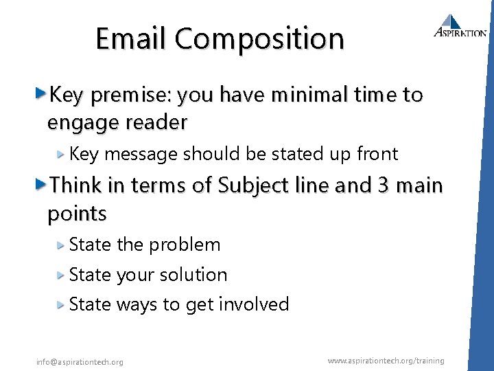 Email Newsletters Best Practices for Composition These training