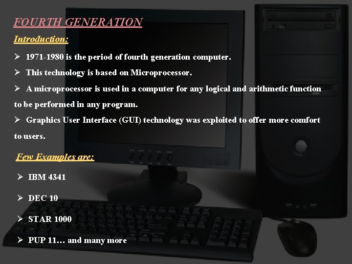 Generations of Computer Presented by D Seethalakshmi MCA