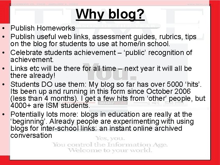Blogs what why and how A blog is