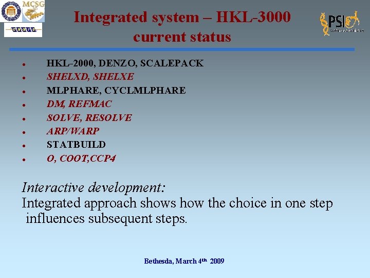 Structural Biology Semiautomatic structure solution with HKL3000 Bethesda