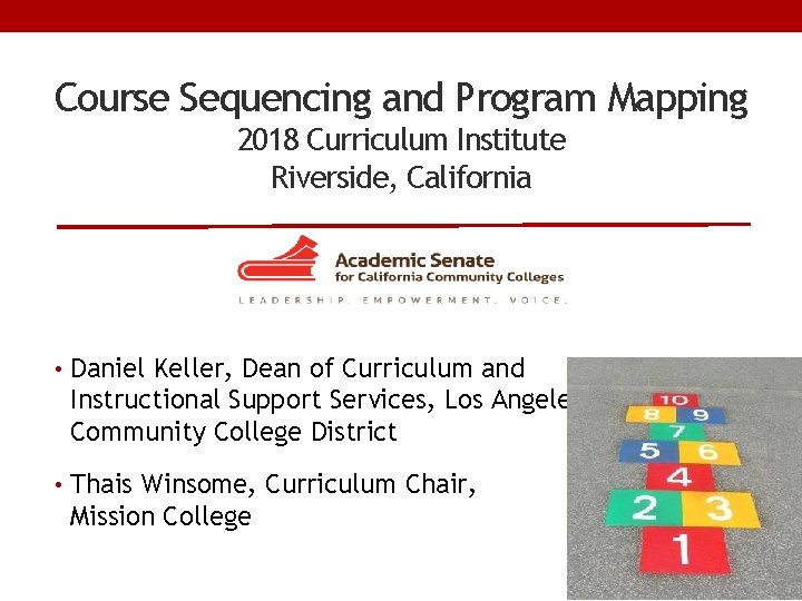 Course Sequencing and Program Mapping 2018 Curriculum Institute