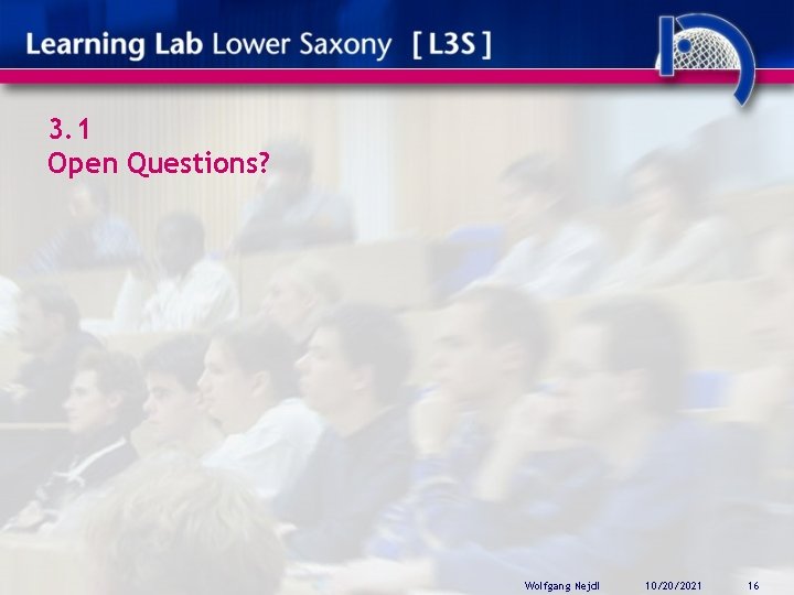 KNOWLEDGEWEB Educational Area 3 1 Tasks and Goals