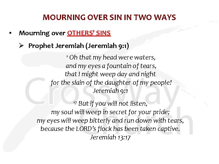 Those Who Mourn The Sermon on the Mount