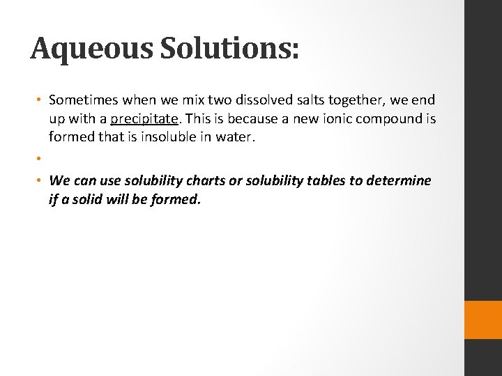Chemistry 30 Unit 5 Solutions and Solubility Components