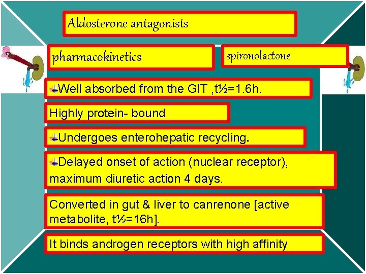 Diureticsiii Aldosterone antagonists Sodium Channel Inhibitors ...