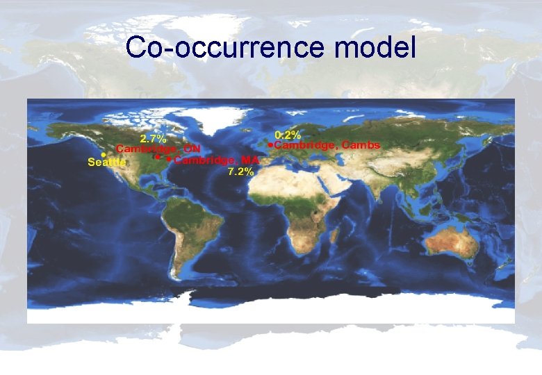 Cooccurrence and place name disambiguation Geo CLEF 2006