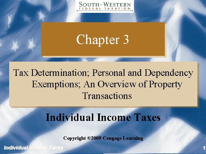 Chapter 3 Tax Determination Personal and Dependency Exemptions