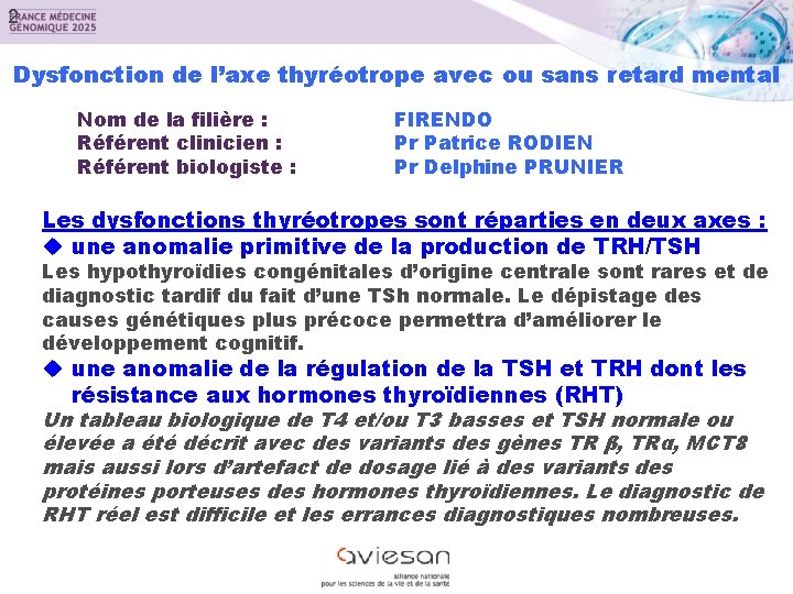 PLAN FRANCE MDECINE GNOMIQUE 2025 1 7 AU