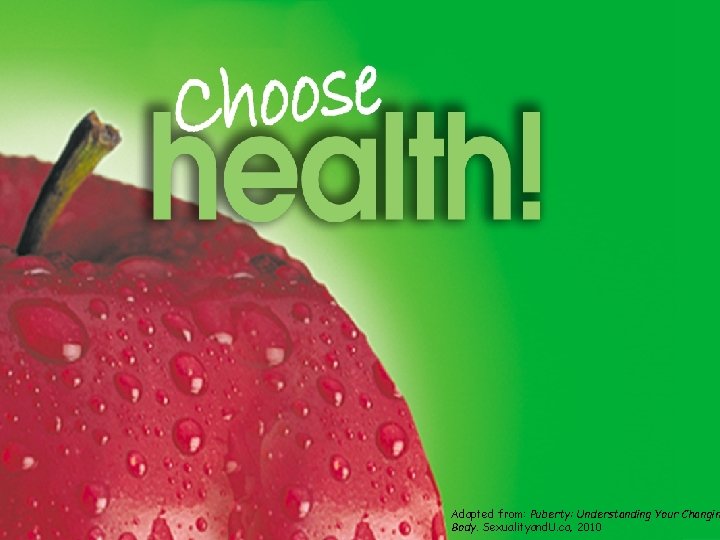 Adapted from Puberty Understanding Your Changin Body Sexualityand