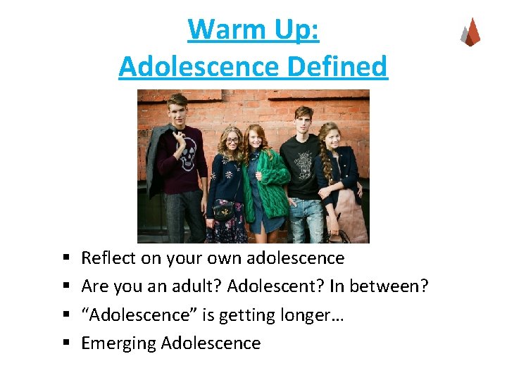 Adolescent Development Professor Name Class and Section Number