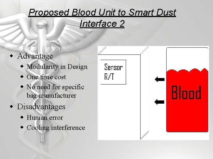 Use of Smart Dust in Blood Unit Temperature