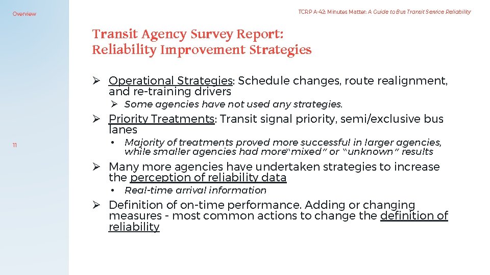 TCRP A42 Minutes Matter A Guide to Bus