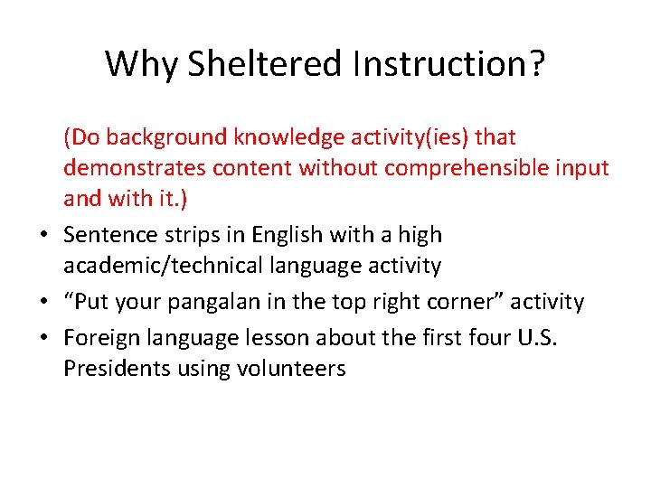 Instructions This is a framework presentation for you