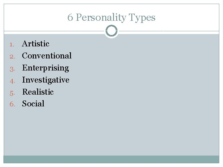 Holland Codes OBJECTIVE 1 02 CRITIQUE INDIVIDUAL CHARACTERISTICSTRAITS