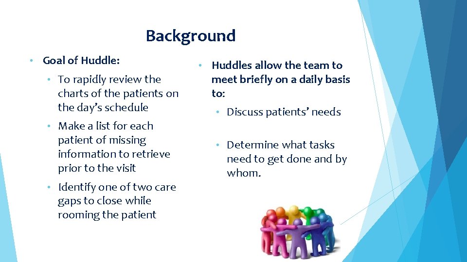 HEALTHY HUDDLES Building Blocks of Primary Care Background