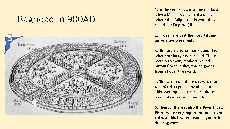 Baghdad in 900 AD We are going to