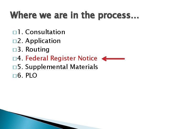 Public Notice Requirements Amendments and Corrections Objectives Public