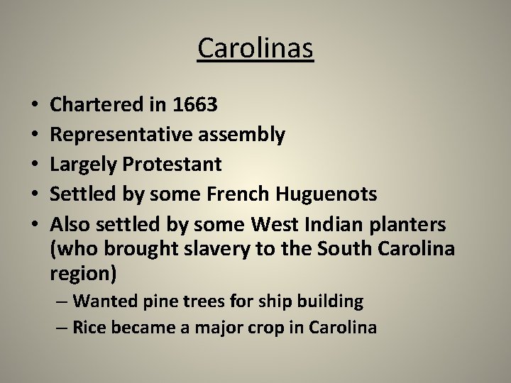 English Settlement in the South 1606 James I