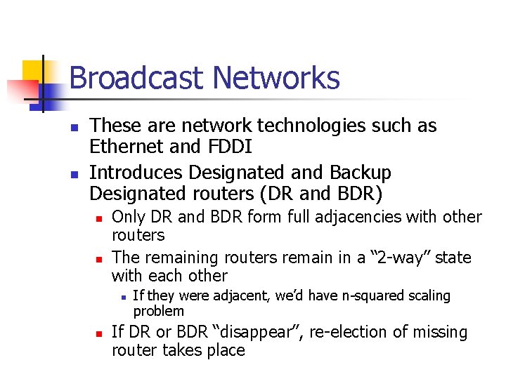 Introduction to OSPF Mark Tinka Note Routing and