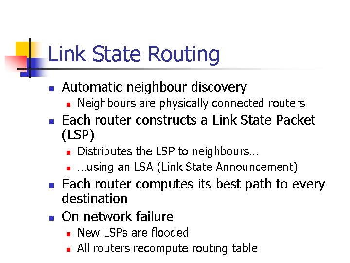 Introduction to OSPF Mark Tinka Note Routing and