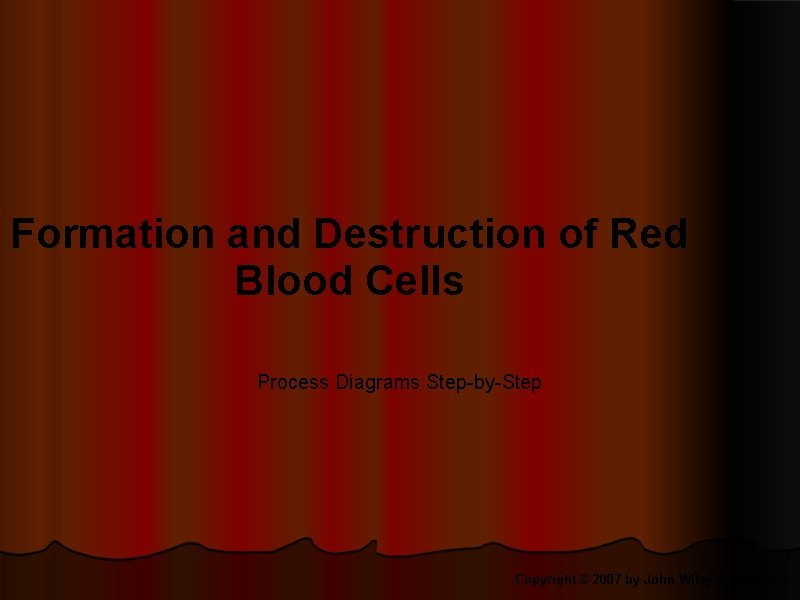 Hematopoiesis The formation of Blood Cells Where Does