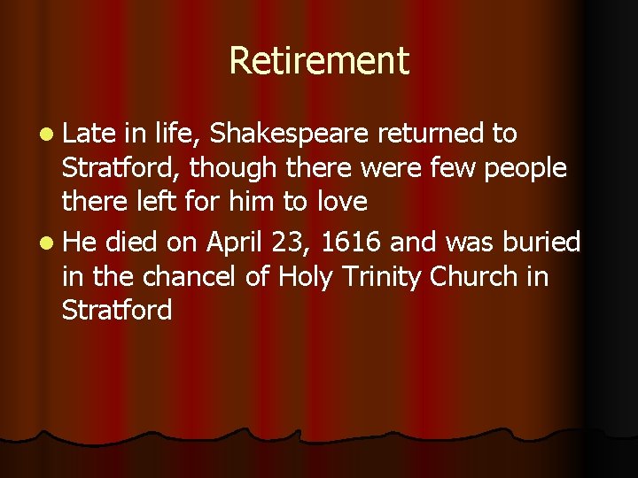 William Shakespeare and the Elizabethan Age 1564 1616