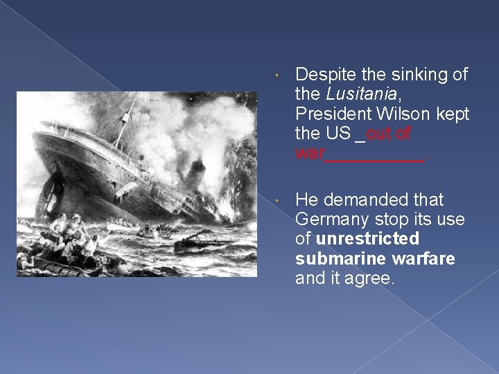 The Sinking of the Lusitania World War I