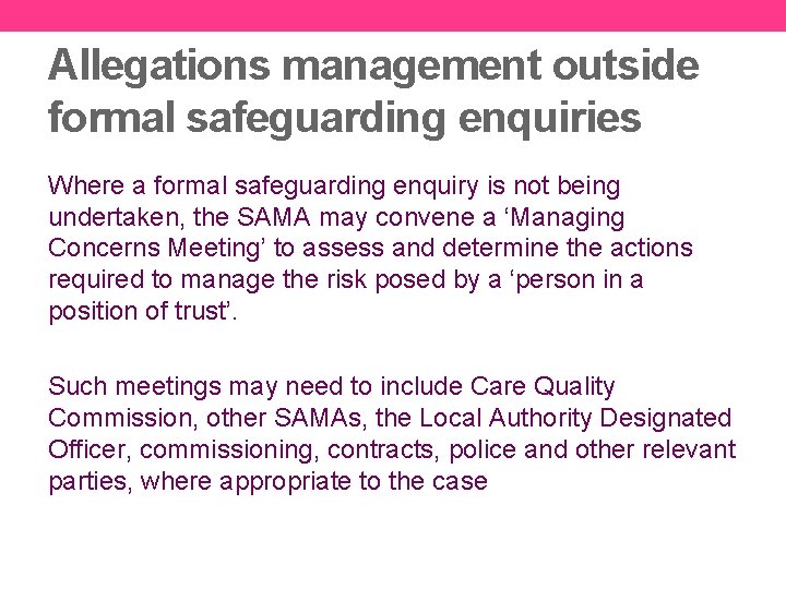 4 LSAB Allegations Management Framework 10 th August