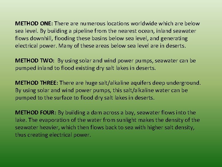 Global Warming Solution HELIOHYDROELECTRICTECHNOLOGY TALKING POINTS ...