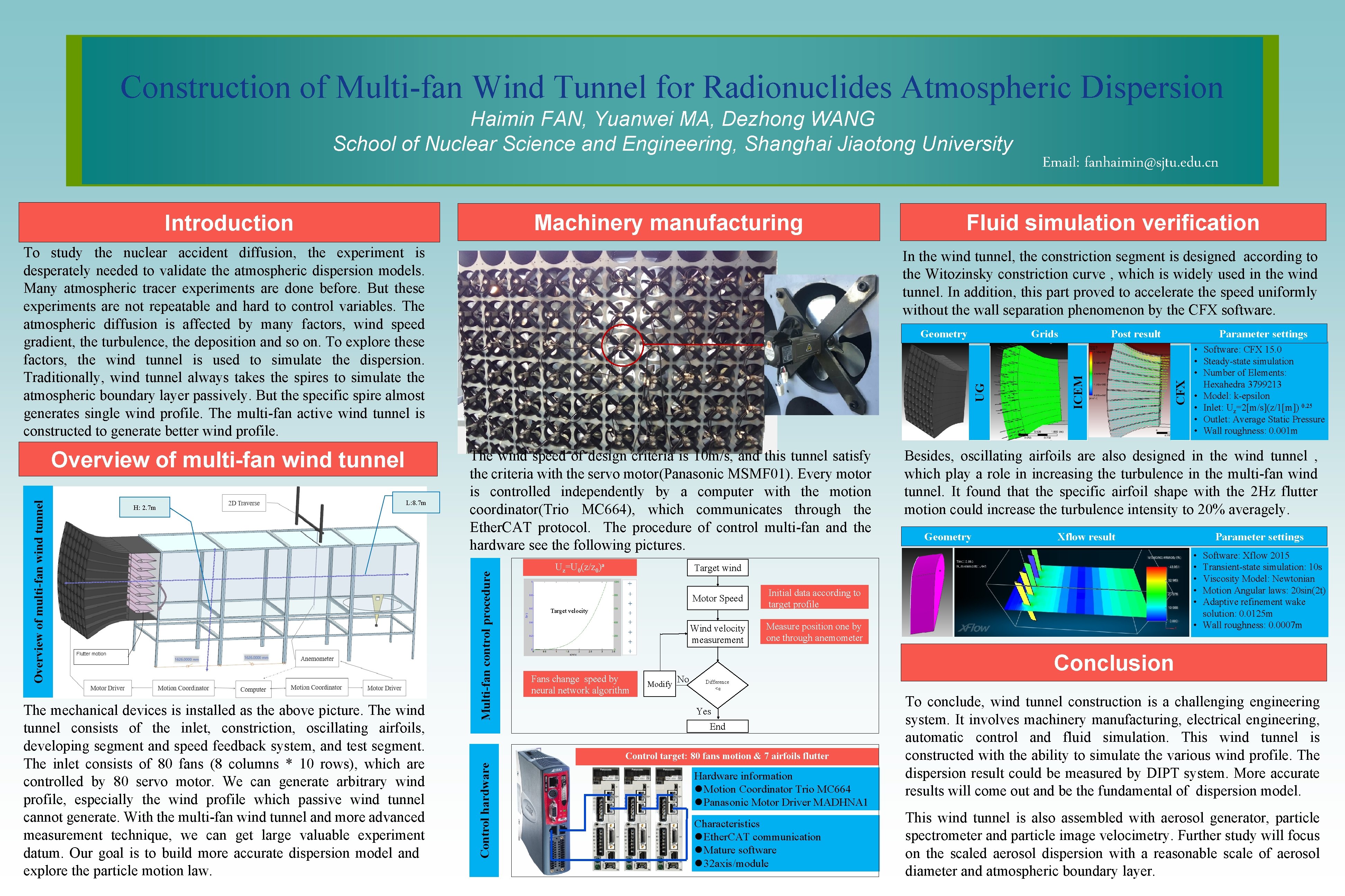 Construction of Multifan Wind Tunnel for Radionuclides Atmospheric