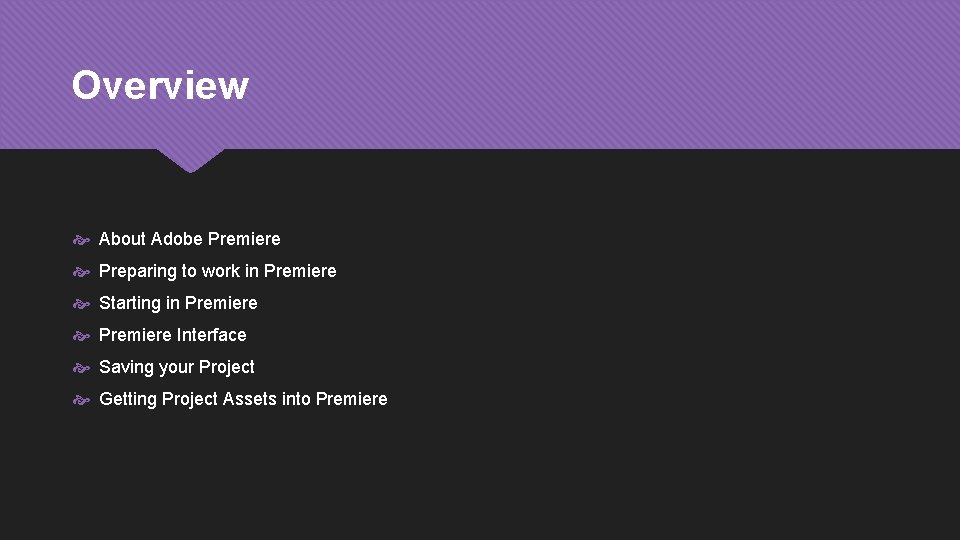 Working with Video Intro to Premiere Part 1