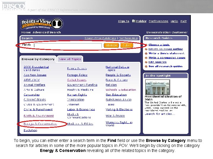 Points of View Reference Center Tutorial support ebsco