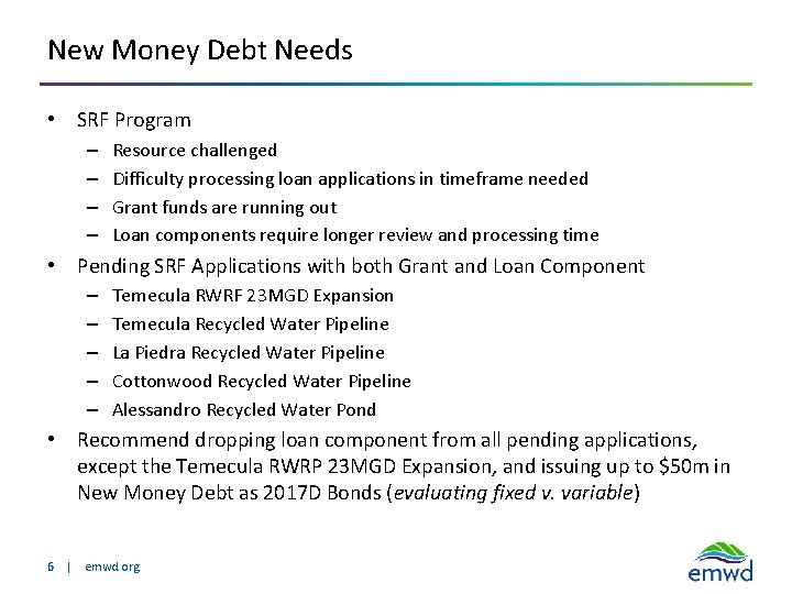 2017 Plan of Finance Liquidity Standby New Money