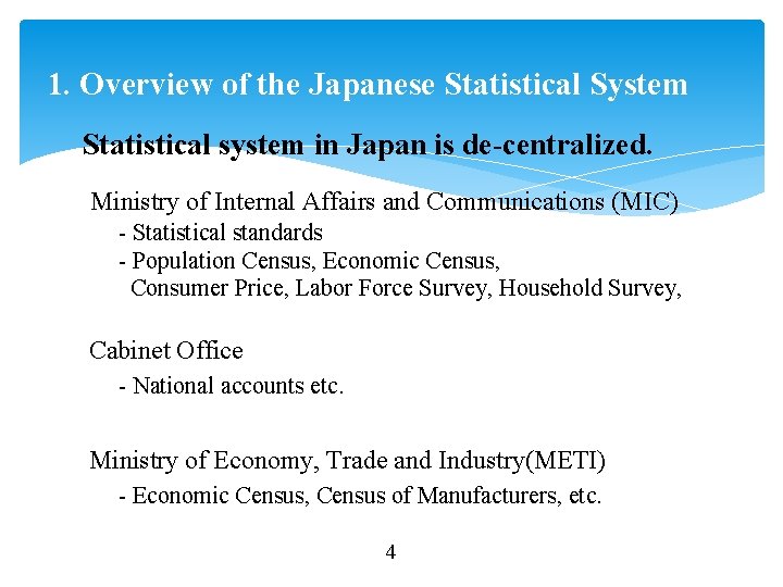 The Master Plan for Official Statistics and the