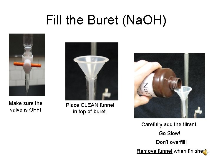 Titrations The Proper Use Of A Buret Assemble