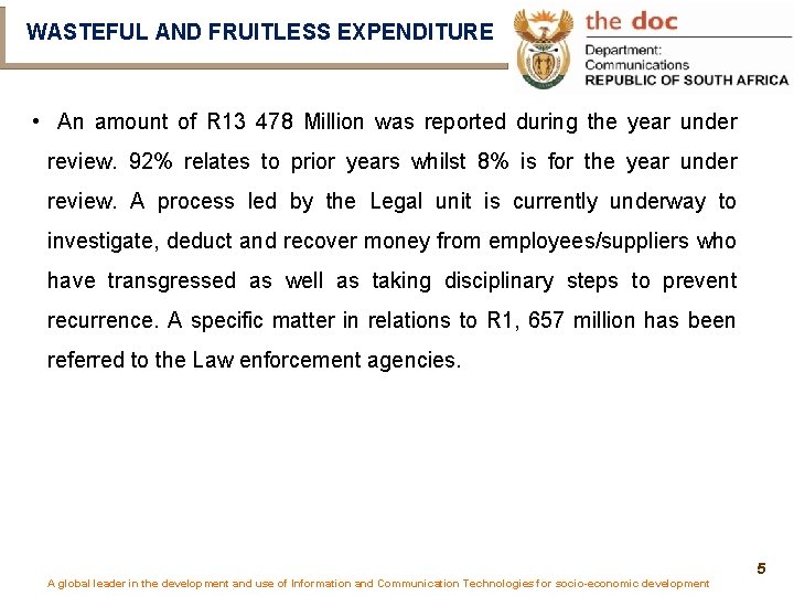 DEPARTMENT OF COMMUNICATIONS 201112 ANNUAL REPORT 16 October