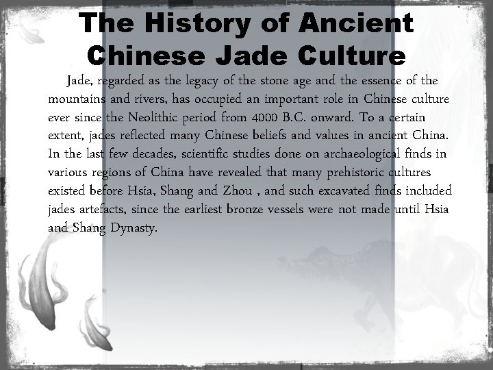 Jade Culture The History of Ancient Chinese Jade