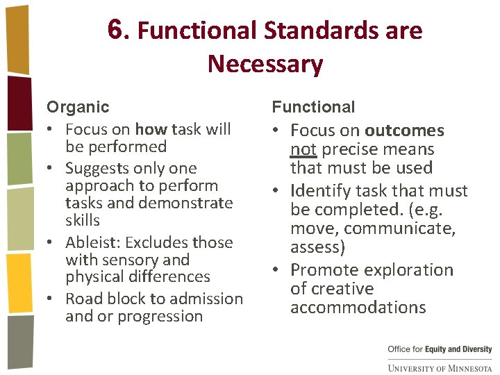 Technical Standards A Foundation for Equitable Access 2019