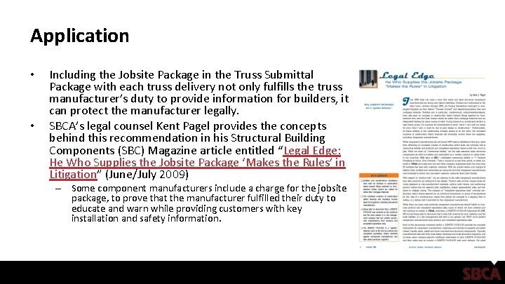 Truss Submittal Packages and Jobsite Packages Overview Revised