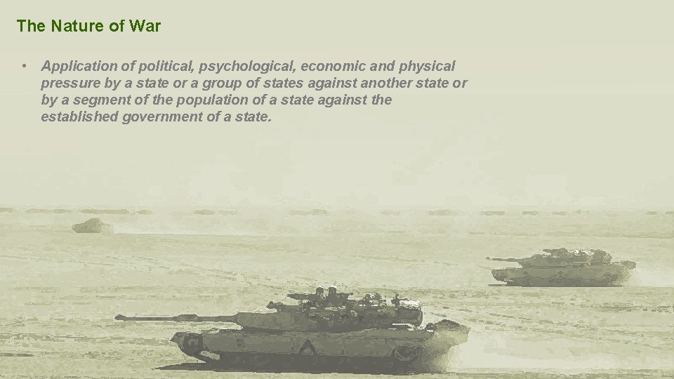 US Military History Ethical Questions What is War