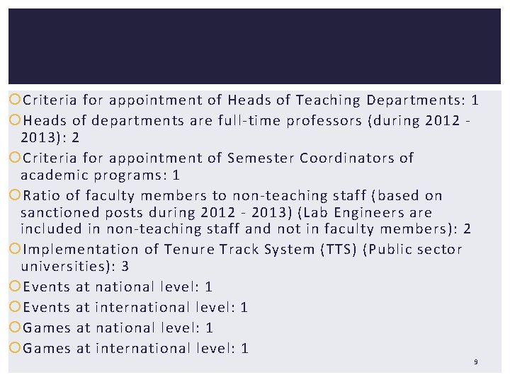 RANKING PARAMETERS OF UNIVERSITIES IN PAKISTAN HEC PERSPECTIVE