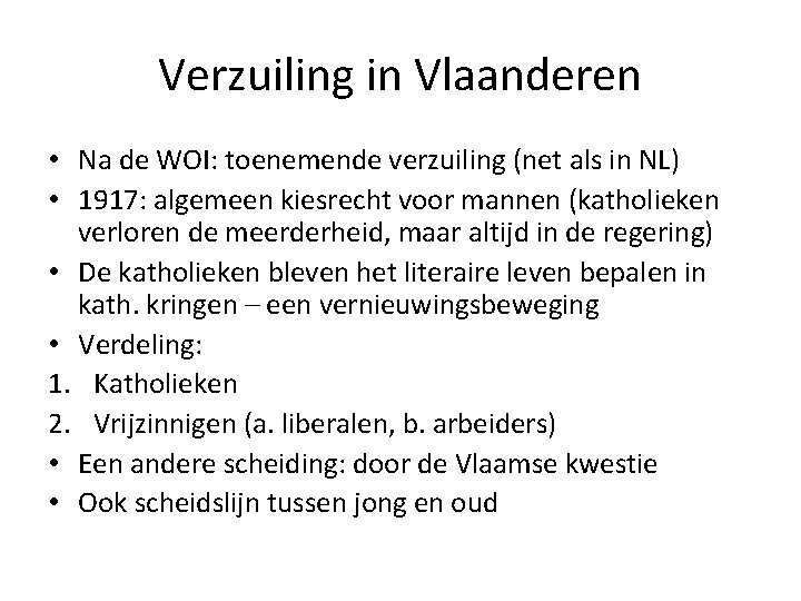 Nederlandse en Vlaamse literatuur van het interbellum Hoorcollege