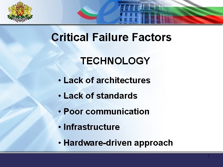 SUCCESS AND FAILURE FACTORS IN THE INTRODUCTION OF