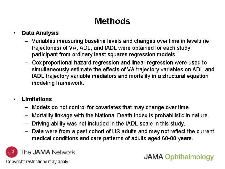 JAMA Ophthalmology Journal Club Slides Visual Acuity Functional