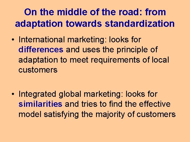 International marketing and businessintroduction Core debate adaptation ...