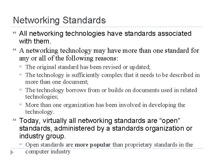Lecture 3 Networking Standards By D Najla AlNabhan