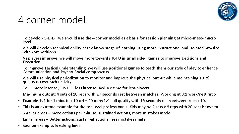 Burlington Bayhawks The Role of the coach The